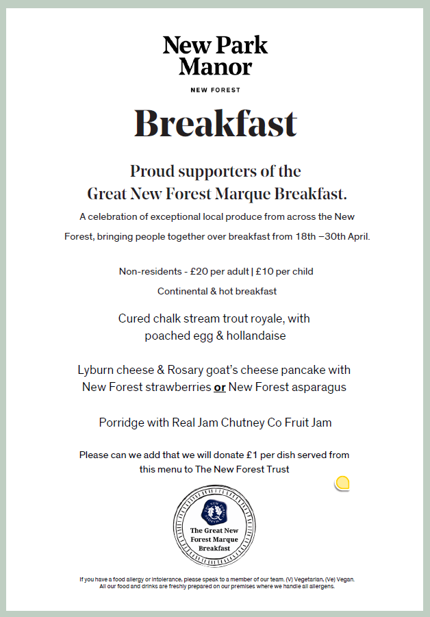The Great New Forest Marque Breakfast - Lymington.com
