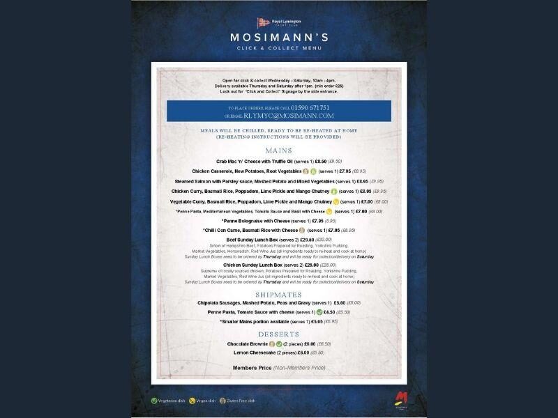 Mosimann's at Royal Lymington Yacht Club | Click and Collect Takeaway ...